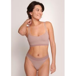 Sloggi Damen B&uuml;gelloser BH "EVER Infused Aloe", Gr. L, rosa, Single Jersey, Obermaterial: 89% Polyamid, 11% Elasthan, unifarben, BHs, geripptes