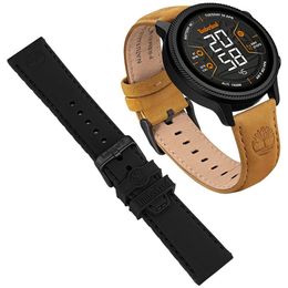 Timberland Damen Smartwatch "TRAIL FORCE", braun, Smartwatches, Armbanduhr, Herrenuhr, Lederarmband, Bluetooth, Trinkerinnerung