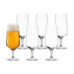 Leonardo Bierglas "Biergl&auml;ser Puccini 330 ml 6er Set transparent", bunt, Trinkgef&auml;&szlig;e