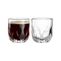 Leonardo Latte-Macchiato-Glas "Kaffeegl&auml;ser (3) Gocce 220 ml 2er Set transparent", 2 tlg., bunt, Trinkgef&auml;&szlig;e
