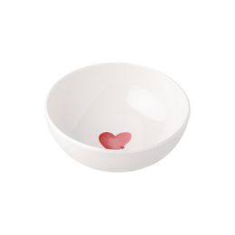 Villeroy & Boch VILLEROY & BOCH Schale "M&uuml;slischale Sending Love With Love &oslash; 16,9 cm wei&szlig;-rot", bunt, Sch&uuml;sseln