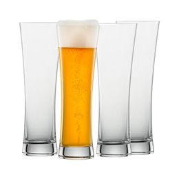 Schott Zwiesel SCHOTT-ZWIESEL Bierglas "Weizenbiergl&auml;ser Beer Basic 300 ml 4er Set transparent", 4 tlg., bunt, Trinkgef&auml;&szlig;e