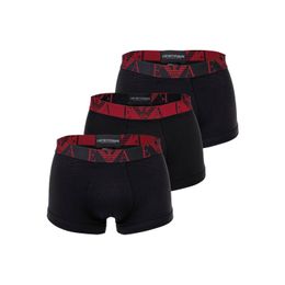 Emporio Armani Herren Boxershorts "Boxershort BOLD MONOGRAM 3er Pack", Gr. S, schwarz, Obermaterial: 95% Baumwolle CO. 5% Elasthan EL., Unterhosen