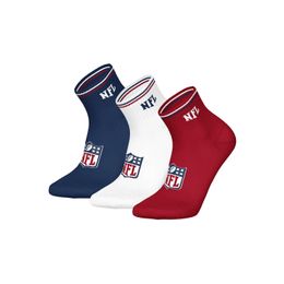NFL Damen Kurzsocken "Socken NFL SHIELD 3Pack Quarter Socks 3er Pack", Gr. 39, bunt, Obermaterial: 70% Baumwolle CO. 29% Polyester PES. 1% Elasthan
