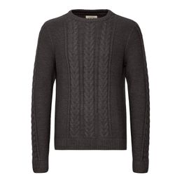 Blend Herren Strickfleece-Pullover "Strickpullover BHBasim", grau, Gr. S, Obermaterial: 50% Baumwolle CO. 47% Polyacryl PAN. 3% Nylon NY., Pullover