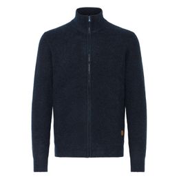 INDICODE Herren Strickjacke "Strickjacke IDBratram", blau, Gr. XL, Obermaterial: 58% Polyacryl PAN. 32% Polyester PES. 7% Wolle mw. 3% Elasthan EL.,