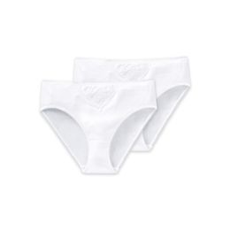 Schiesser Damen Slip "Slip Cotton Essentials 2er Pack", Gr. XL, wei&szlig;, Obermaterial: 100% Baumwolle CO., Unterhosen