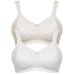 SuSa Damen Minimizer-BH "2er Pack Minimizer BH ohne B&uuml;gel London", Gr. 95, bunt, Stoff, Obermaterial: 76% Polyamid PA. 24% Elasthan EL., BHs