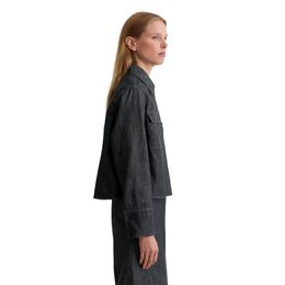 Marc O'Polo MARC O'POLO Damen Kurzjacke "aus Organic Cotton Stretch", grau, Gr. 42, unifarben, Obermaterial: 98% Baumwolle, 2% Elasthan, Jacken