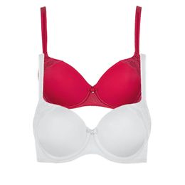 LISCA Damen Schalen-BH "2er Pack Schalen BH Evelyn", Gr. 75, bunt, Obermaterial: 83% Polyamid PA. 17% Elasthan EL., BHs