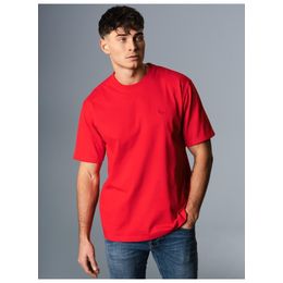 TRIGEMA Herren T-Shirt "TRIGEMA Heavy Oversized T-Shirt", rot, Gr. S, Single Jersey, 100% Baumwolle, Shirts
