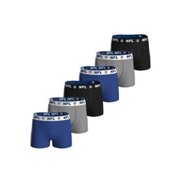 NFL Herren Boxershorts "Boxershort NFL SHIELD 6pk Boxers 6er Pack", Gr. XXL, bunt, Obermaterial: 95% Baumwolle CO. 5% Elasthan EL., Unterhosen