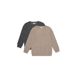 Minymo Jungen Rundhalspullover "Rundhalspullover MISweatshirt", braun, Gr. 152, Obermaterial: 100% Baumwolle CO., Pullover