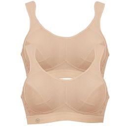 Anita Damen Sport-BH "Sport BH extreme control", Gr. 90, beige, Stoff, Obermaterial: 76% Polyester PES. 19% Polyamid PA. 5% Elasthan EL., BHs