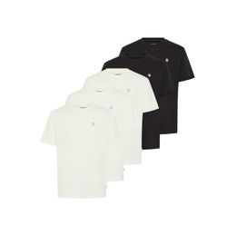 Blend Damen T-Shirt "T-Shirt BHVIGT 5 pack", wei&szlig;, Gr. M, Obermaterial: 70% Baumwolle CO. 30% Polyester PES., Shirts