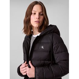Damen Steppjacke "LIGHTWEIGHT LOGO PUFFER", schwarz, Gr. XXL, Calvin Klein Jeans, unifarben, Web, Obermaterial: 100% Polyamid, Jacken, Mit Logo an