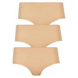 Nina von C. Damen Panty "3er Pack Damen Shorty Secret", Gr. 44, beige, Stoff, Obermaterial: 95% Polyamid PA. 5% Elasthan EL., Unterhosen