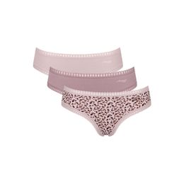 Sloggi Damen Slip "Slip GO Crush Hipster C3P 3er Pack", Gr. M, bunt, Obermaterial: 95% Baumwolle CO. 5% Elasthan EL., Unterhosen