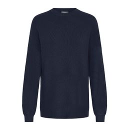 oxmo Damen Strickfleece-Pullover "Strickpullover OXFansy", blau, Gr. L, Obermaterial: 50% Viskose CV. 28% Polyester PES. 22% Polyamid PA., Pullover