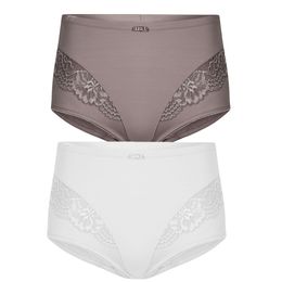 SuSa Damen Miederslip "2er Pack Miederslip London", Gr. 42, bunt, Stoff, Obermaterial: 75% Polyamid PA. 25% Elasthan EL., Unterhosen