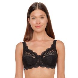 SuSa Damen B&uuml;gelloser BH "2er Pack BH ohne B&uuml;gel Latina", Gr. 75, bunt, Spitze, Obermaterial: 77% Polyamid PA. 15% Baumwolle CO. 8% Elasthan EL., BHs
