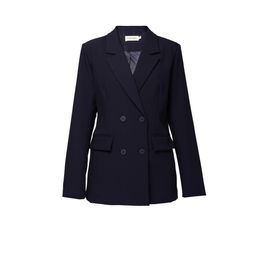 SURI FREY Damen Longblazer "Blazer SFY Freyday", blau, Gr. ML, Obermaterial: 70% Baumwolle CO. 27% Polyester PES. 3% Elasthan EL., Blazer