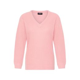 oxmo Damen Strickfleece-Pullover "Strickpullover OXISANDIE LS", rosa, Gr. XXL, Obermaterial: 50% Polyacryl PAN. 50% Polyacryl PAN recyc.., Pullover