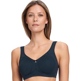 SuSa Damen B&uuml;gelloser BH "BH ohne B&uuml;gel Capri", Gr. 85, blau, Stoff, Obermaterial: 75% Polyamid PA. 19% Elasthan EL. 6% Baumwolle CO., BHs