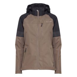 North Bend Damen Funktionsjacke "Funktionsjacke NBToana W W-PRO 10.000 mit wasserdichter Beschichtung", braun, Gr. 40, Obermaterial: 100% Polyester