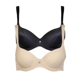 LISCA Damen Schalen-BH "2er Pack Schalen BH Alegra", Gr. 75, bunt, Obermaterial: 83% Polyamid PA. 17% Elasthan EL., BHs