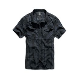Langarmhemd Brandit "Brandit Herren Roadstar Shirt", Herren, Gr. M, US-Gr&ouml;&szlig;en, schwarz, blau, 100% Baumwolle, unifarben, normal, Hemden