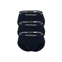 Emporio Armani Herren Slip "Slip Core Logoband 3er Pack", Gr. S, blau, Obermaterial: 95% Baumwolle CO. 5% Elasthan EL., Unterhosen