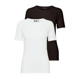 oxmo Damen T-Shirt "T-Shirt OXJessa", wei&szlig;, Gr. XS, Obermaterial: 95% Viskose CV. 5% Elasthan EL., Shirts