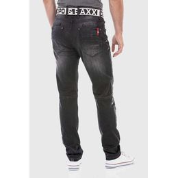 Cipo & Baxx CIPO & BAXX Herren Slim-fit-Jeans "Jeans", schwarz, Gr. 31, unifarben, 98% Baumwolle, 2% Elasthan, Jeans, im washed Look