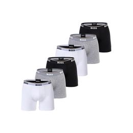BOSS Herren Boxershorts "Boxershort BoxerBr 6P Power 6er Pack", Gr. L, bunt, Obermaterial: 95% Baumwolle CO. 5% Elasthan EL., Unterhosen