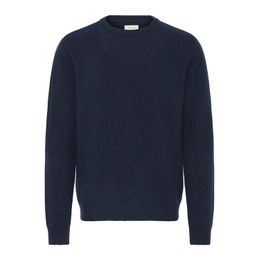 Blend Herren Strickfleece-Pullover "Strickpullover BHBRANKO", blau, Gr. XL, Obermaterial: 60% Wolle mw. 40% Nylon NY., Pullover