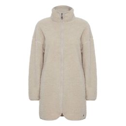 oxmo Damen Sweatjacke "Kurzmantel OXTova", beige, Gr. M, Obermaterial: 100% Polyester PES., Jacken
