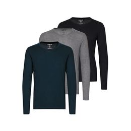 !Solid SOLID Herren V-Ausschnitt-Pullover "V-Shirt SDBasil", bunt, Gr. XL, Obermaterial: 60% Baumwolle CO. 40% Polyester PES., Shirts