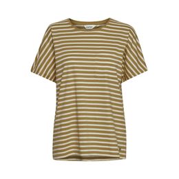oxmo Damen T-Shirt "T-Shirt OXSteffi", beige, Gr. XS, Obermaterial: 100% Baumwolle CO., Shirts