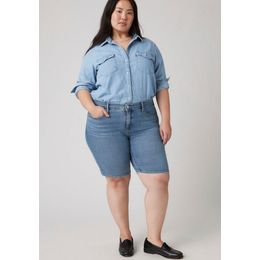LEVI'S&reg; PLUS LEVI'S PLUS Damen Shorts "PL SHAPING BERMUDA DA"camp denim short plus, Gr. 18, Web, Obermaterial: 80% Baumwolle, 19% Polyester, 1% Elasthan, Hosen,