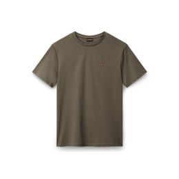 Napapijri Herren T-Shirt "T-Shirt SALIS Small Flag 1er Pack", gr&uuml;n, Gr. L, Obermaterial: 100% Baumwolle CO., Shirts