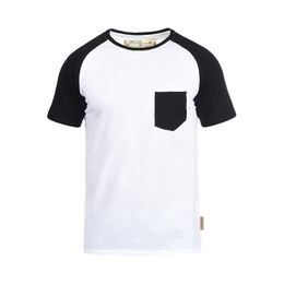 INDICODE Herren Rundhalsshirt "Rundhalsshirt IDGresham", wei&szlig;, Gr. XL, Obermaterial: 60% Baumwolle CO. 40% Polyester PES., Shirts