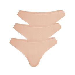 Nina von C. Damen String "3er Pack Damen String Secret", Gr. 40, beige, Stoff, Obermaterial: 95% Polyamid PA. 5% Elasthan EL., Unterhosen