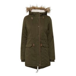 oxmo Damen Langmantel "Parka OXAnna", gr&uuml;n, Gr. L, Obermaterial: 65% Polyester PES. 35% Baumwolle CO., M&auml;ntel