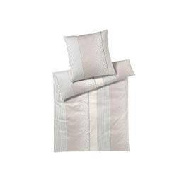 JOOP! Bettbezug JOOP, B:135cm L:200cm, beige, Buntgewebe, Obermaterial: 100% Baumwolle CO., Bettbez&uuml;ge, "Bettw&auml;sche Leo 1er Pack"