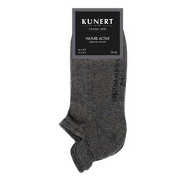 Kunert Herren Sneakersocken "Sneaker Nature Active", Gr. 39, grau, Obermaterial: 75% Baumwolle CO. 23% Polyamid PA. 2% Elasthan EL., Socken
