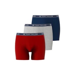 Tom Tailor Herren Boxershorts "Boxershort 3er Pack", Gr. S, rot, Obermaterial: 95% Baumwolle CO. 5% Elasthan EL., Unterhosen