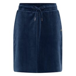oxmo Damen Midirock "Midirock OXEbba", blau, Gr. S, Obermaterial: 95% Polyester PES. 5% Elasthan EL., R&ouml;cke