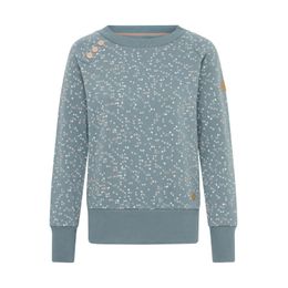 oxmo Damen Longpullover "Sweater OXBEA SWEATSHIRT", blau, Gr. L, Obermaterial: 55% Polyester PES. 45% Baumwolle CO., Pullover