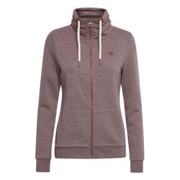 oxmo Damen Sweatjacke "Sweatjacke OXVicky", grau, Gr. XS, Obermaterial: 80% Polyester PES. 20% Baumwolle CO., Sweatjacken